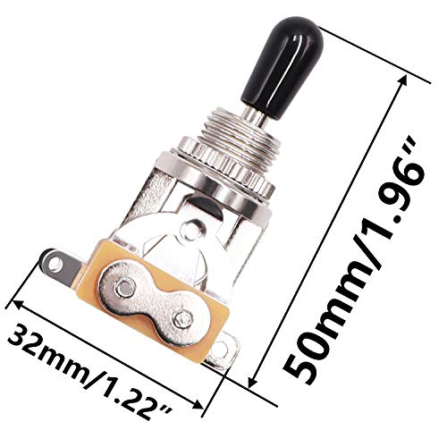 Snapklik.com : Mxuteuk 3 Way Short Straight Guitar Toggle Switch Pickup ...