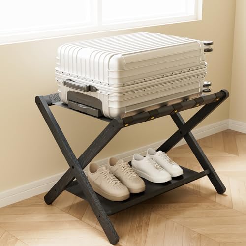 Amazon.com: SONGMICS Luggage Rack, Foldable Suitcase Stand, Metal ...