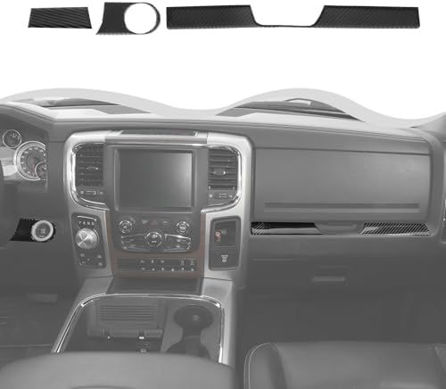 Amazon.com: HTHE Carbon Fiber Black Center Console Dash Instrument ...