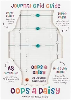 B5 Journal Grid Guide Stencil for Dotted Journaling/Bullet Planning ...