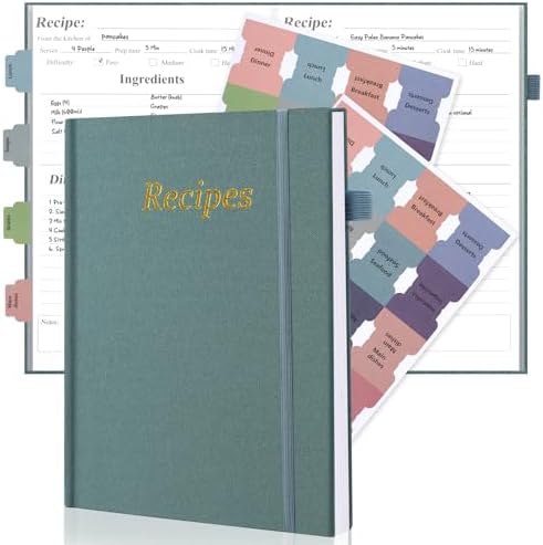 Amazon.com: 3 rings 8.5x11 inch size Recipe Book for Own Recipes ...