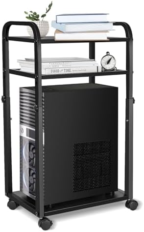 Amazon.com: Liitrton Height Adjustable Computer Tower Stand, Mobile PC ...