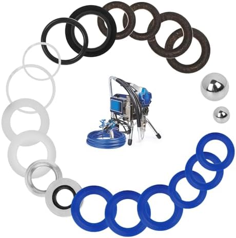 Amazon.com : 244194 Pump Repair Packing Kit - Airless Paint Sprayer Pump Accessories Repair Kit ...