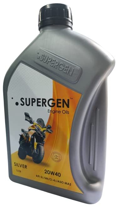 SUPERGEN 20W40 MINERAL API SL JASO MA2 Engine Oil for Bike : Amazon.in ...