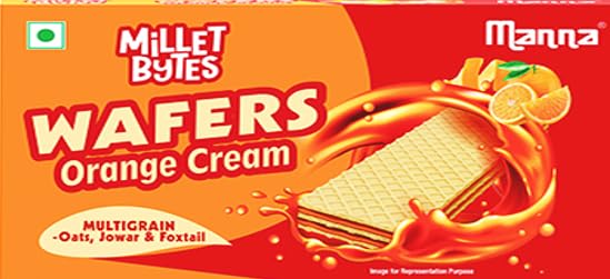 Manna Millet Bytes Orange Cream Wafers 75g Humarabazar : Amazon.in ...