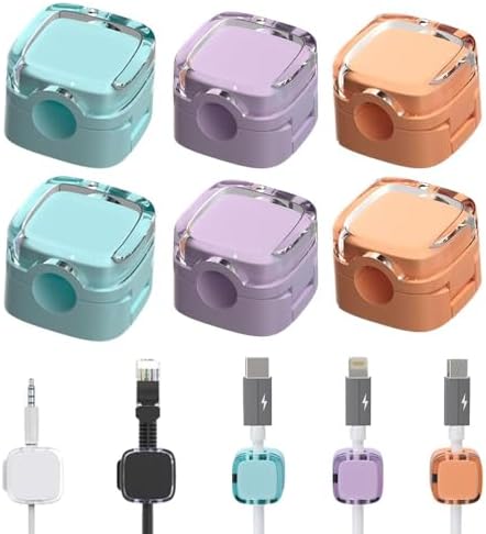 6 Pack Magnetic Cable Clips, Strong Cord Holder Organizer, Easy Secure ...