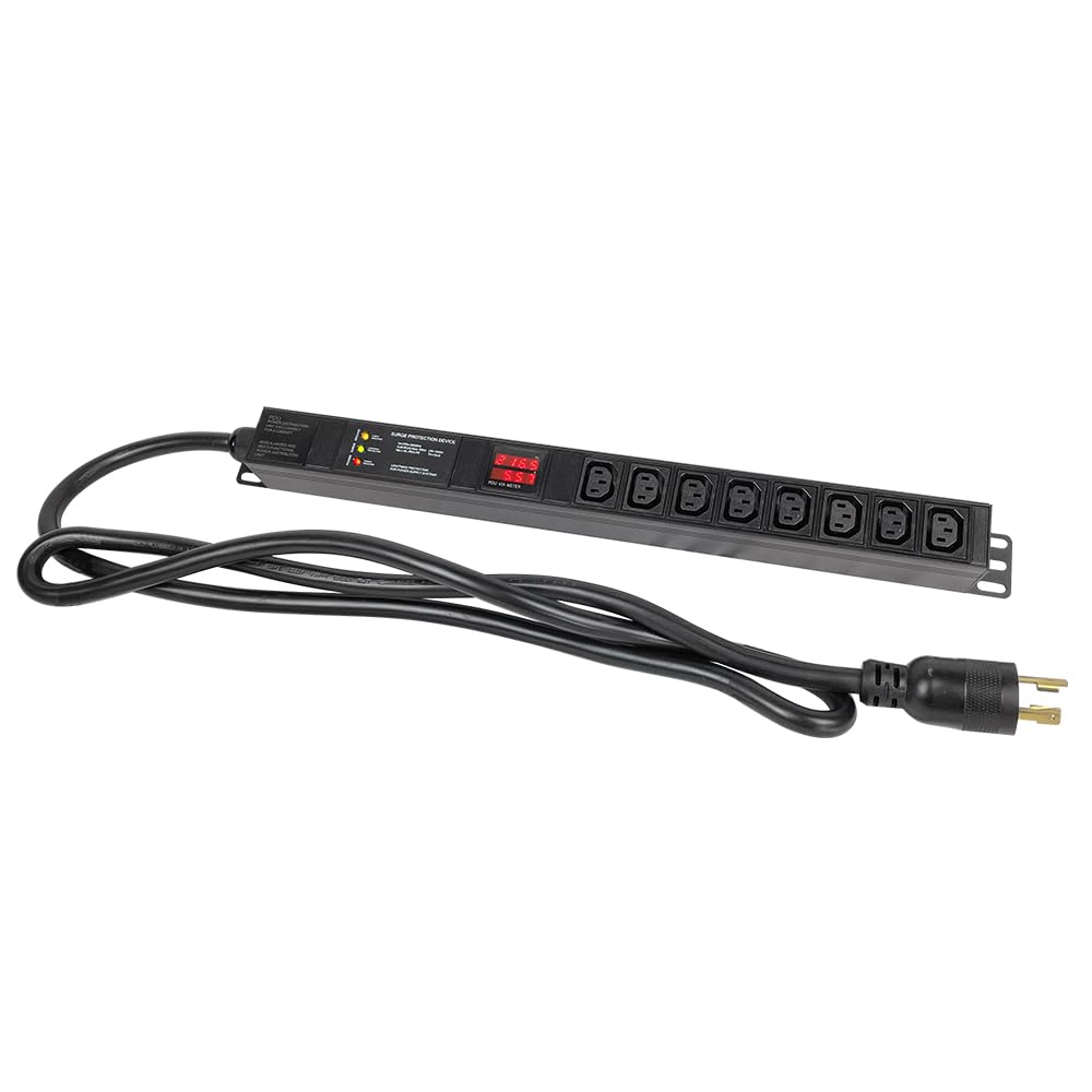 Amazon.com: Metered-Surge Protection PDU, 240V, L6-30P, 30A, 7200watts ...
