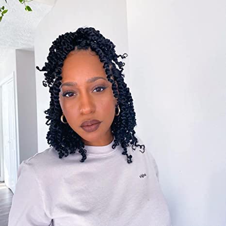 Amazon.com : Passion Twist Hair 10 Inch 7 Packs Pre-twisted Short ...