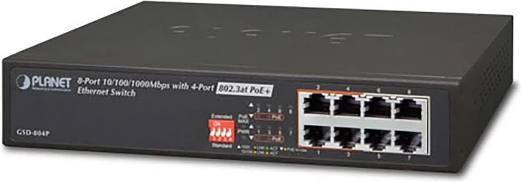 Amazon.com: Planet Technology GSD-804P 8-Port 10/100/1000Mbps with 4 ...
