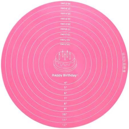 Amazon.com: Silicone Cake Mat, 12 Inch Round Silicone Mat, Cake Mat ...