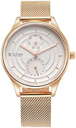 Titan Neo Quartz Multifunction Green Dial Rose Gold Stainless Steel ...