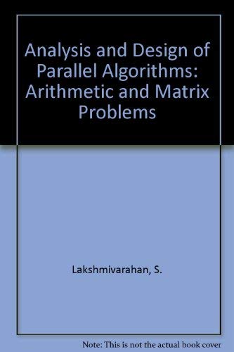 Amazon | Analysis and Design of Parallel Algorithms: Arithmetic and ...
