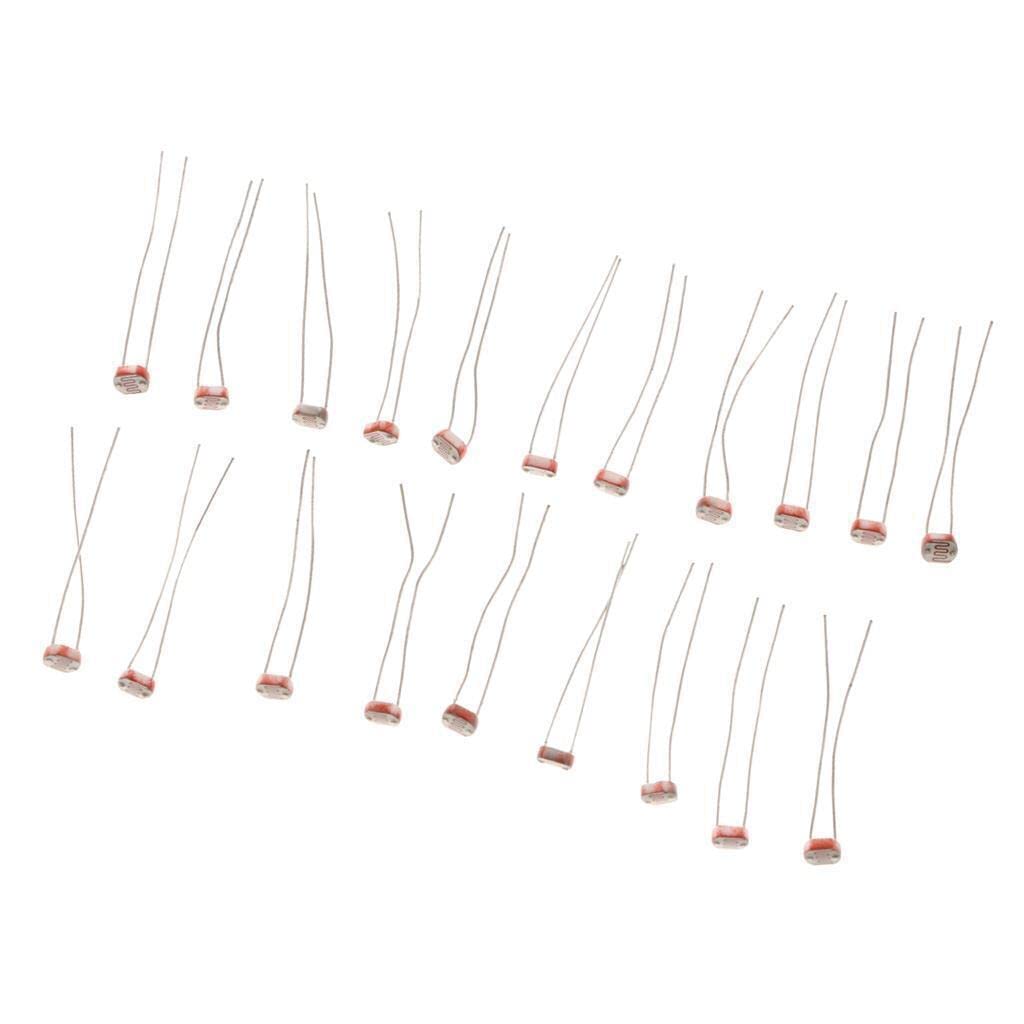 20 Pieces Photoresistor LDR CDS 5mm Light Dependent Resistor Sensor ...
