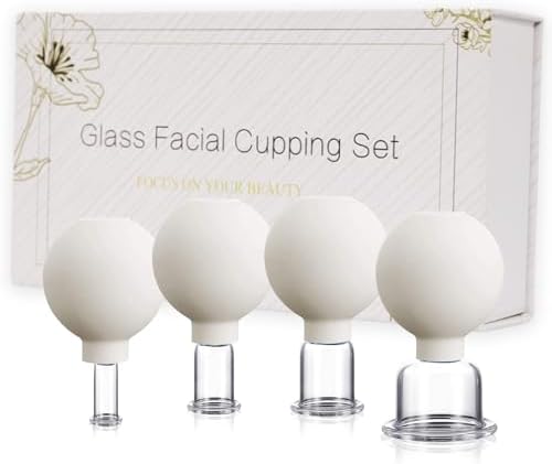 Amazon.com: 4PCS Glass Facial Cupping Set, Anti Aging Face Cupping Cups ...