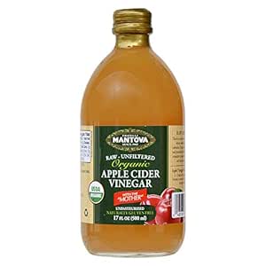 Amazon.com : Mantova Organic Raw Unfiltered Apple Cider Vinegar with "The Mother", 17 fl. oz ...