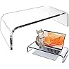 PW TOOLS Monitor Stand Riser,Acrylic Laptop Stand Clear Desktop ...