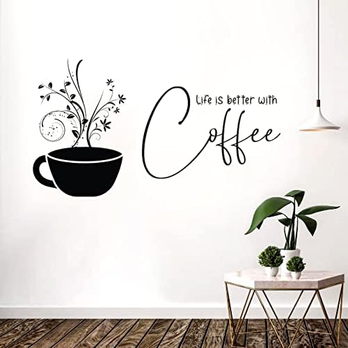 Avni Creations Coffee Quotes Wall Stickers/Wall Decals for Cafe,Coffee ...