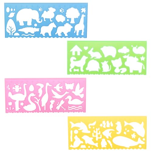 Snapklik.com : Template For Drawing,4 Pack Clear Ruler Animal-Shaped ...