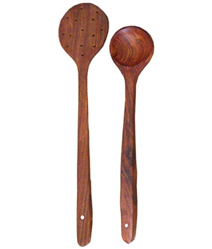 Cruz International Non Stick Wooden Laddle Set of 2 : Amazon.in: Home ...