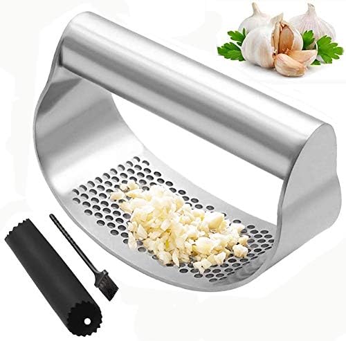 Yoboo® Garlic Press Garlic Crusher Kitchen Garlic Rocker 304 Stainless ...
