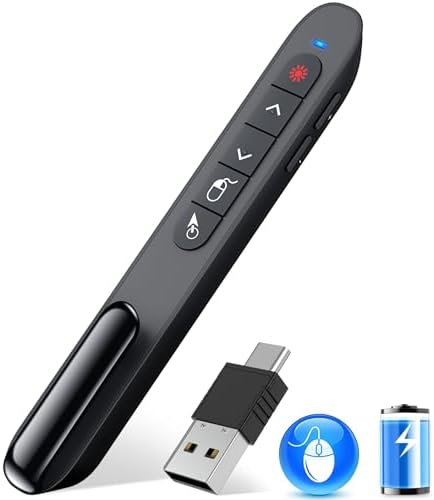 Amazon.com: 2 in 1 USB Type C Wireless Presenter Remote with Air Mouse ...