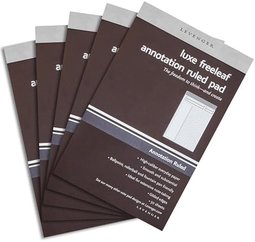 Amazon.com : Levenger Freeleaf Luxe Annotation Ruled Writing Pads Lined ...