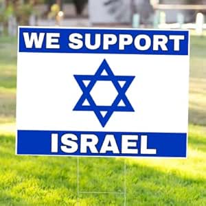 Amazon.com : We Support Israel Current Events Yard Sign 12x18 : Patio ...