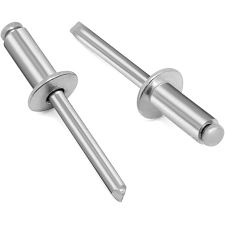 Amazon.com: 1/4" x 1/2" Aluminum Blind Rivets, Silver, 6.5 x 12.7mm Pop ...