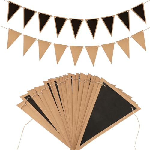 Amazon.com: Consummate 100 Feet Black Pennant Banners Flags String ...