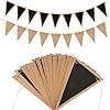 Amazon.com: jijAcraft 25PCS Black Pennant Flags, 16 Feet Pre-Strung ...