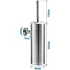 Auralum Brosse de Toilette Acier Inoxydable Brosse WC Mural avec Support de Brosse ...