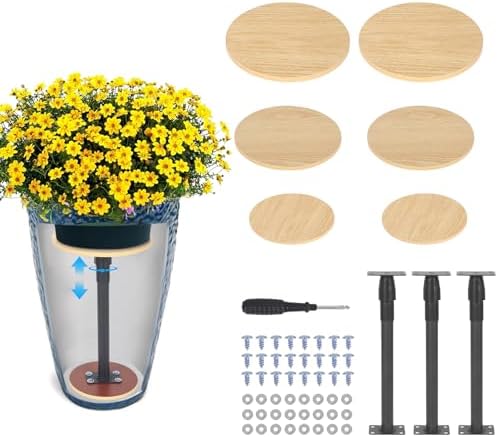 Amazon.com : WHXGG Adjustable Height Planter Inserts 12-21" Rise Plant ...