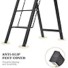 KINGRACK Aluminium 4 Step Ladder, Lightweight Step Stool with Non-Slip ...