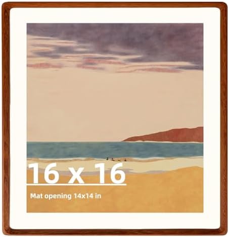 Amazon.com - Zibrelte Natural 16x16 Picture Frame Wood with 14x14 Mat ...