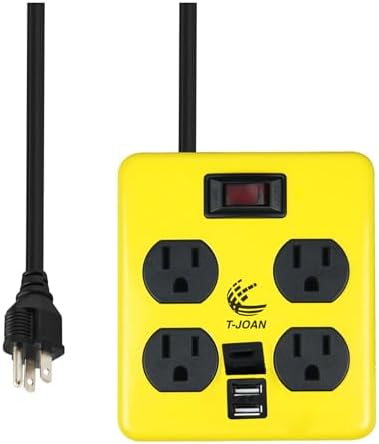 Amazon.com: T-Joan Heavy-Duty Metal Housing,2 USB 2.4A,Power Block,4 ...