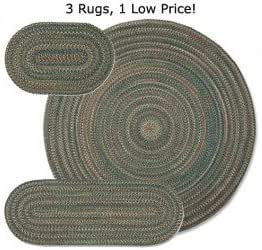 Amazon.com: Wool Blend Braided Rug Set B : Home & Kitchen
