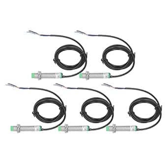5PCS Inductive Proximity Senso, Non Contact NPN Normally Open Proximity ...