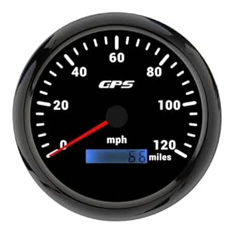 7 Color Universal 110MM GPS Tachometer Gauge 30/60/80/120/200KMH 80MPH ...