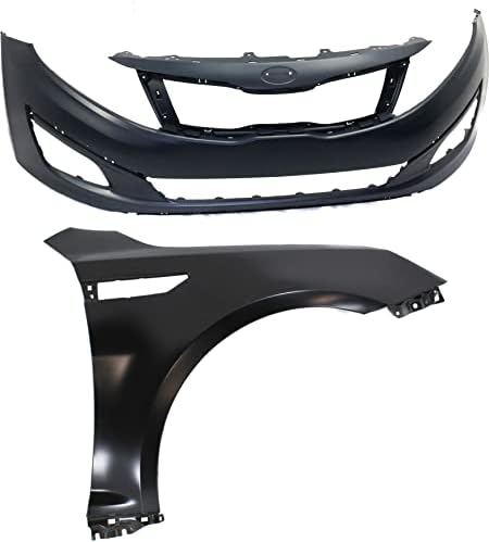 Amazon.com: Evan Fischer Front Bumper Cover Kit Compatible with 2014 ...