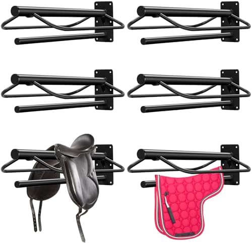 Amazon.com: Paterr 6 Pcs Saddle Rack Wall Mount 24 x 14 x 7.5 Inches ...
