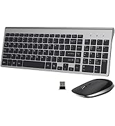 Amazon.com: FENIFOX Keyboard and Mouse Wireless, USB 2.4GHz Combo ...