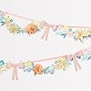 Amazon.com: Meri Meri Flower & Bow Party Garland (Pack of 1), 13 ...