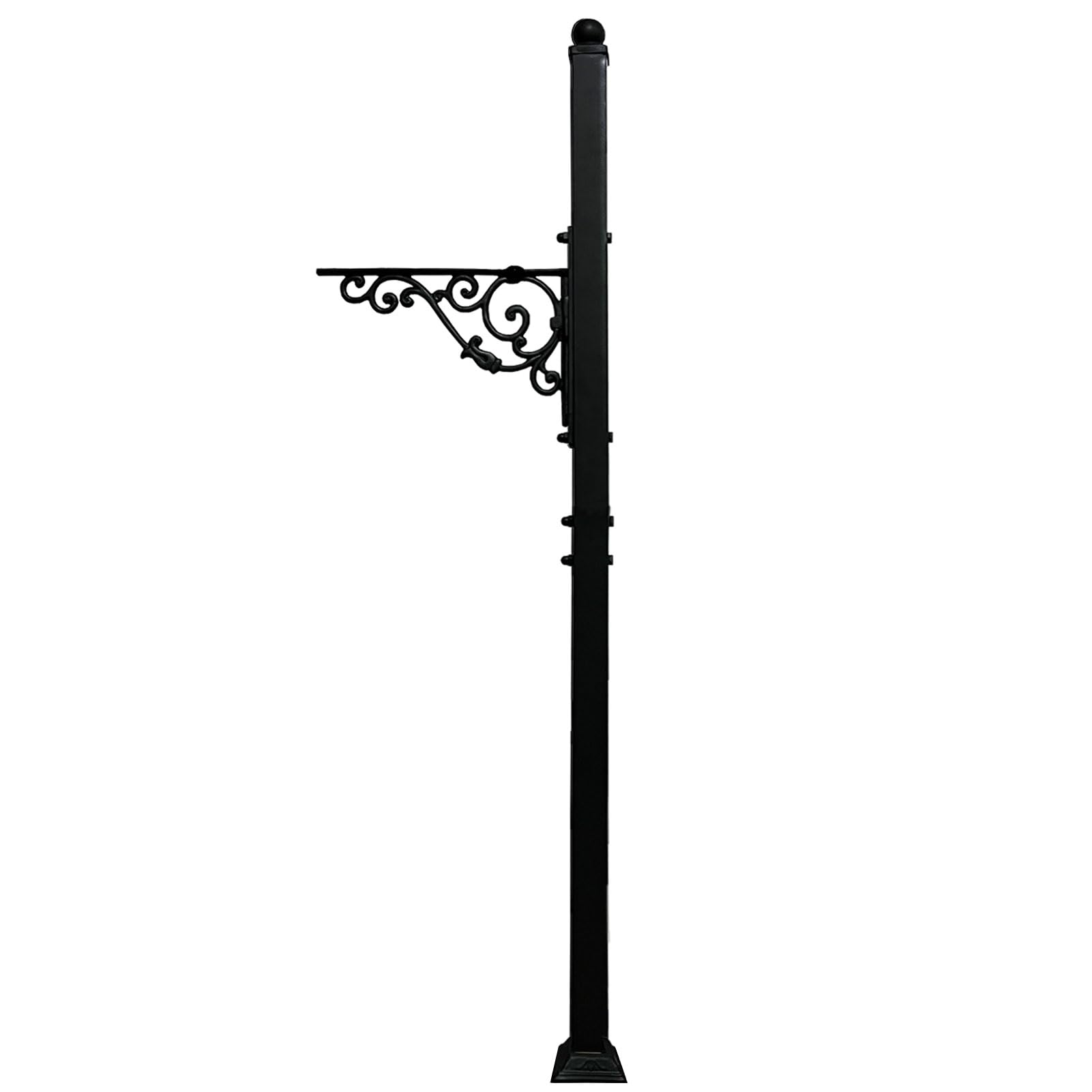 40.2-53" H Heavy Duty Outdoor Mailbox Post, Steel Mailbox Stand ...