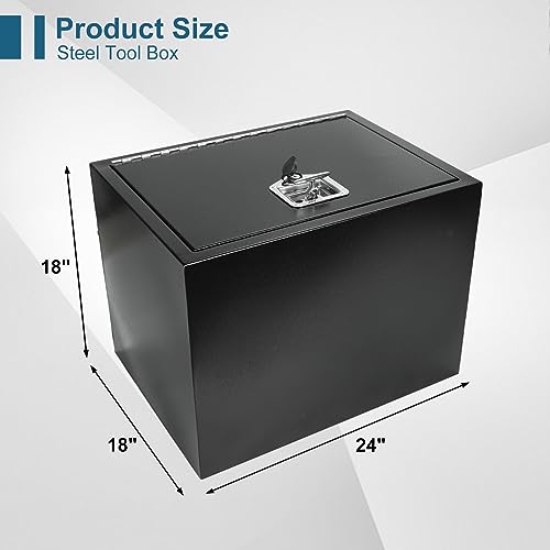 Snapklik.com : 24X18X18 Underbody Truck Box Black Heavy Duty Steel ...