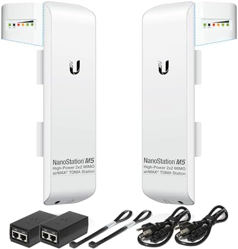 Wireless Bridge Ubiquiti NSM5 PRE-CONFIGURED Bundle of 2 Ubiquiti ...