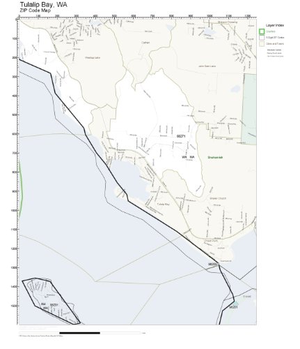 ZIP Code Wall Map of Tulalip Bay, WA ZIP Code Map Not Laminated: Amazon ...