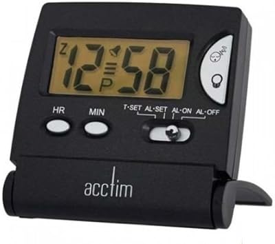Westclox Travelmate Folding Travel Alarm Clock, Black 47508: Amazon.co ...