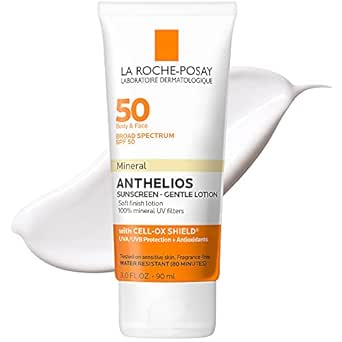 Amazon.com: La Roche-Posay Anthelios Mineral Sunscreen SPF 50 Gentle ...