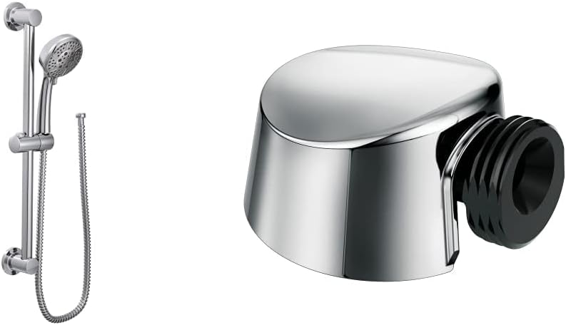 Moen A725 Drop Ell for Handheld Showerhead, Classic Brushed Nickel with ...