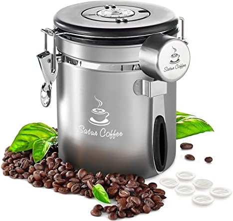 Mixpresso Stainless Steel Airtight Coffee Container - Silver Coffee ...